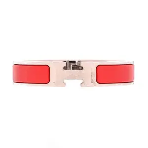 Hermès Clic H Bracelet Enamel Narrow - Pink