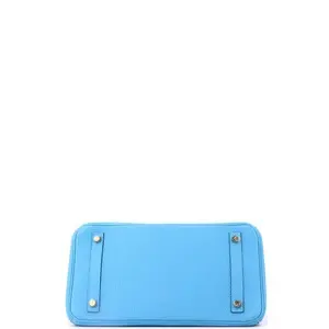 Hermès Birkin Handbag Togo With Gold Hardware 30 - Blue