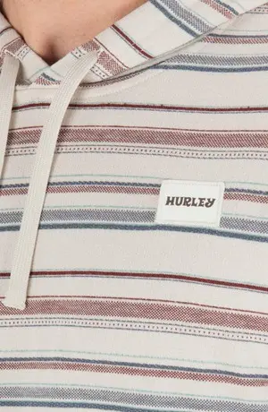 Hurley Striped Hooded Poncho - Bone