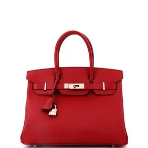 Hermès Birkin Handbag Epsom With Palladium Hardware 30 - Red