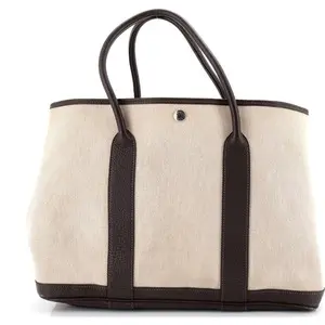 Hermès Garden Party 36 Tote Toile And Leather - Ebene