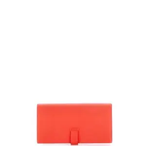 Hermès Bearn Wallet Epsom Long - Red