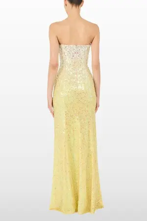 Jenny Packham Marle Saint Sequin Embellished Strapless Maxi Dress - Illusion