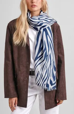 KATIE LOXTON Printed Scarf - Zebra