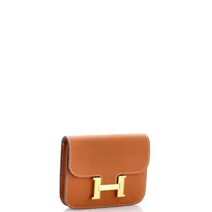 Hermès Constance Slim Wallet Epsom - Brown