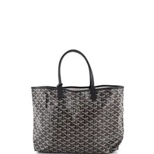 Goyard Saint Louis Tote Coated Canvas Pm - Black