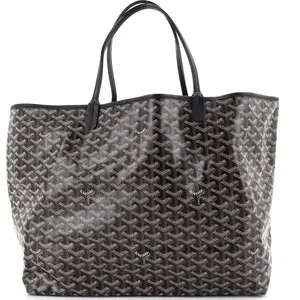 Goyard Saint Louis Tote Coated Canvas Gm - Black