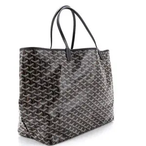 Goyard Saint Louis Tote Coated Canvas Gm - Black