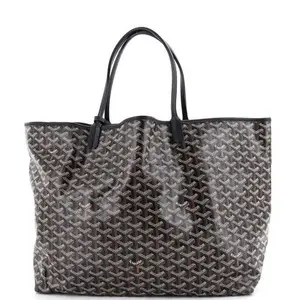 Goyard Saint Louis Tote Coated Canvas Gm - Black