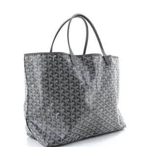 Goyard Saint Louis Reversible Tote Coated Canvas And Printed Canvas Gm - Grey