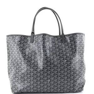 Goyard Saint Louis Reversible Tote Coated Canvas And Printed Canvas Gm - Grey
