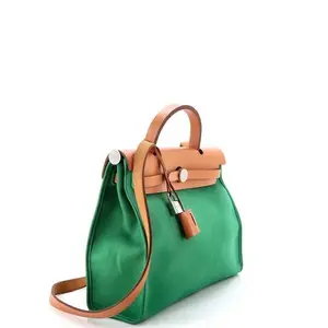 Hermès Herbag Zip Leather And Toile 31
