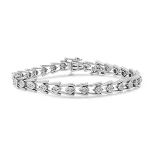 HAUS OF BRILLIANCE 925 Sterling 1/2 Cttw Diamond Tennis Bracelet - Silver