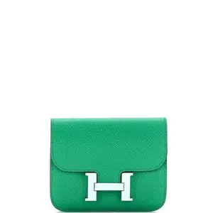 Hermès Constance Slim Wallet Epsom - Vert Jade
