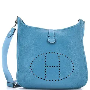 Hermès Evelyne Bag Gen Iii Clemence Gm - Blue