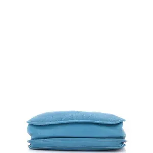 Hermès Evelyne Bag Gen Iii Clemence Gm - Blue