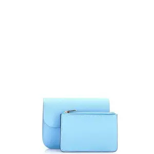 Hermès Constance Slim Wallet Epsom - Blue