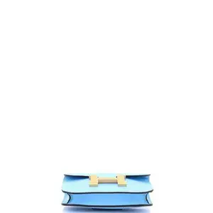 Hermès Constance Slim Wallet Epsom - Celeste