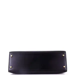 Hermès Kelly Handbag Black Box Calf With Gold Hardware 32 - Noir