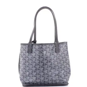Goyard Anjou Reversible Mini Tote Coated Canvas Grey