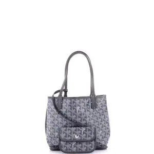 Goyard Anjou Reversible Tote Coated Canvas Mini - Grey