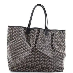 Goyard Saint Louis Tote Coated Canvas Gm - Black