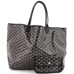 Goyard Saint Louis Tote Coated Canvas Gm - Black