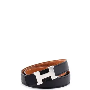 Hermès Constance Reversible Belt Leather Thin - Black
