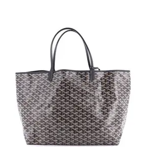 Goyard Saint Louis Tote Coated Canvas Gm - Black