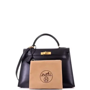 Hermès Kelly Handbag Box Calf With Gold Hardware 32