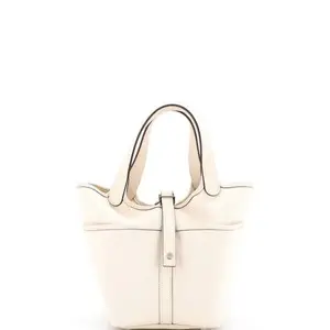 Hermès Cargo Picotin Lock Bag Canvas And Swift Pm - Nata