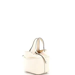 Hermès Cargo Picotin Lock Bag Canvas And Swift Pm - Nata