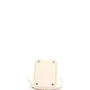 Hermès Cargo Picotin Lock Bag Canvas And Swift Pm - White