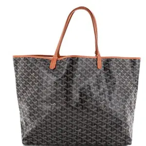 Goyard Saint Louis Tote Coated Canvas Gm - Black