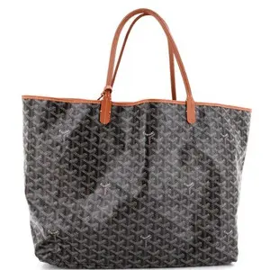 Goyard Saint Louis Tote Coated Canvas Gm - Black