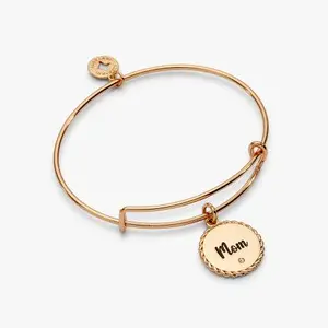 ALEX AND ANI Mom Charm Bangle - Gold