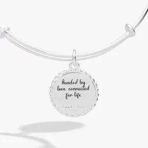 ALEX AND ANI Mom Charm Bangle - Silver