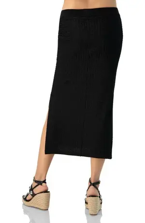 IVONNE Midi Knit Skirt With Slits