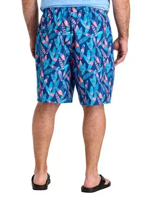 HARBOR BAY BY DXL Big & Tall Printed Swim Trunks