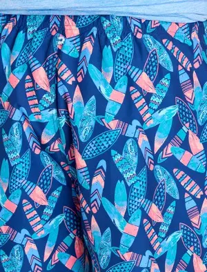 HARBOR BAY BY DXL Big & Tall Printed Swim Trunks