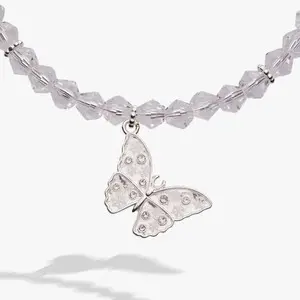 ALEX AND ANI Glass Butterfly Charm Bangle