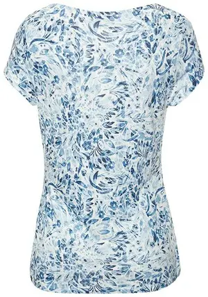 LASCANA Floral Ruched V-neck Top