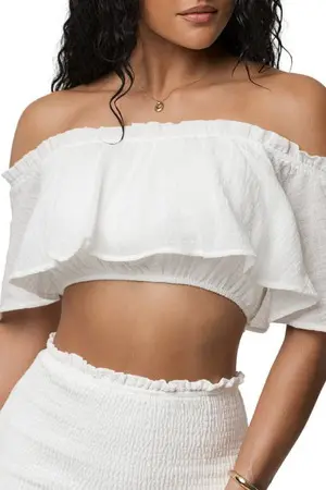 JLUXLABEL Ruffled Cotton Skirt Set