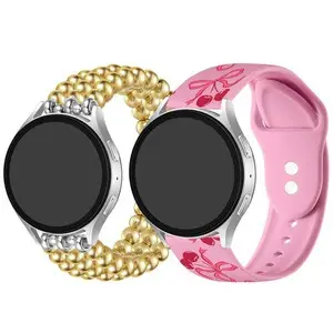 POSH TECH Silicone And Stainless Steel Bands For Apple Watch And Smartwatch