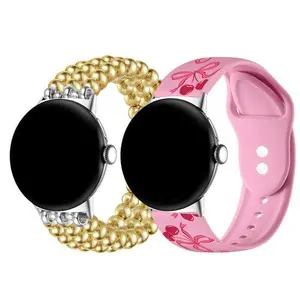 POSH TECH Silicone And Stainless Steel Bands For Apple Watch And Smartwatch