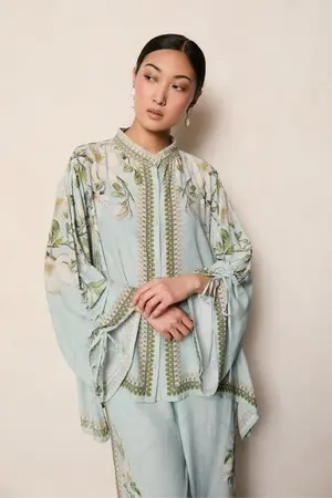 RAISHMA Hilda Floral Shirt - Blue