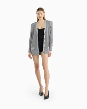 DODIEE Stevie Sequin Jacquard Cardigan