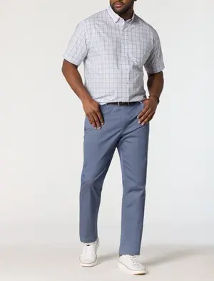 OAK HILL BY DXL Big & Tall Large Plaid Tech Sport Shirt V2