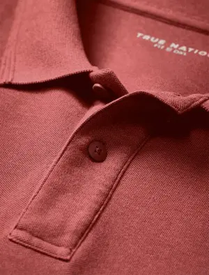 TRUE NATION BY DXL Big & Tall Garment-dyed Polo Shirt - Fired Brick