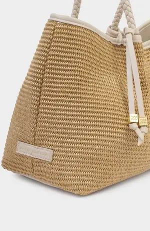 KATIE LOXTON Nova Raffia Small Shoulder Tote